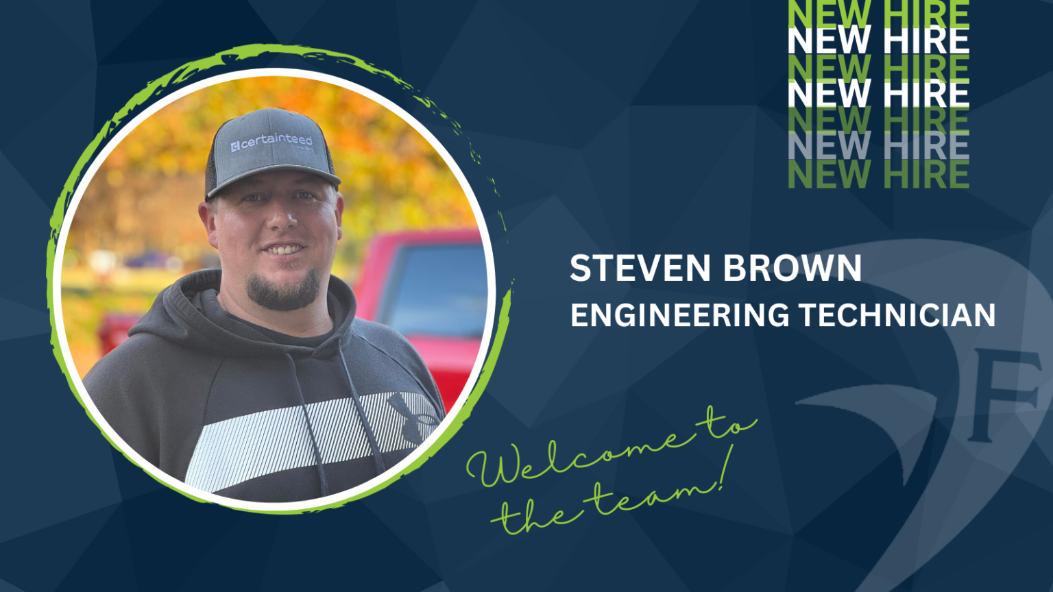 New Hire: Steven Brown - Falcon Engineering